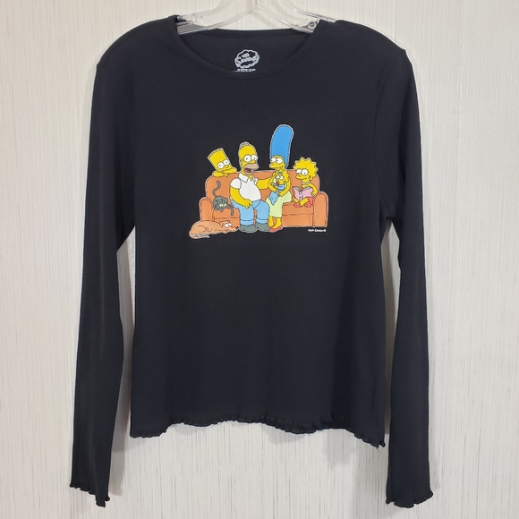 Simpsons | Tops | The Simpsons Ribbed Long Sleeve With Ruffle Hem Cuffs ...